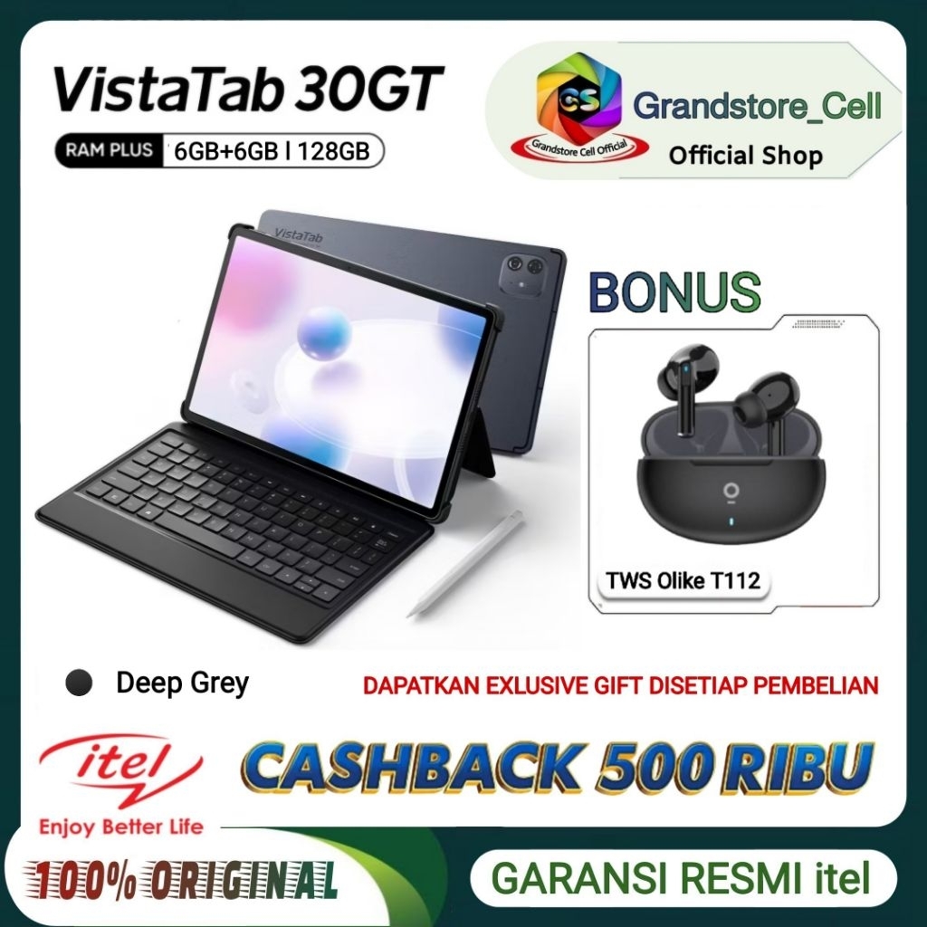 Jual ITEL Vista Tab 30 GT RAM 6/128GB - 11" inc IPS Full HD, [FREE ...