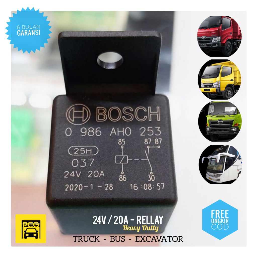 Jual RELAY 24V - 5 KAKI • RELLAY BOSCH - RILAI TRUK / ALAT BERAT ...