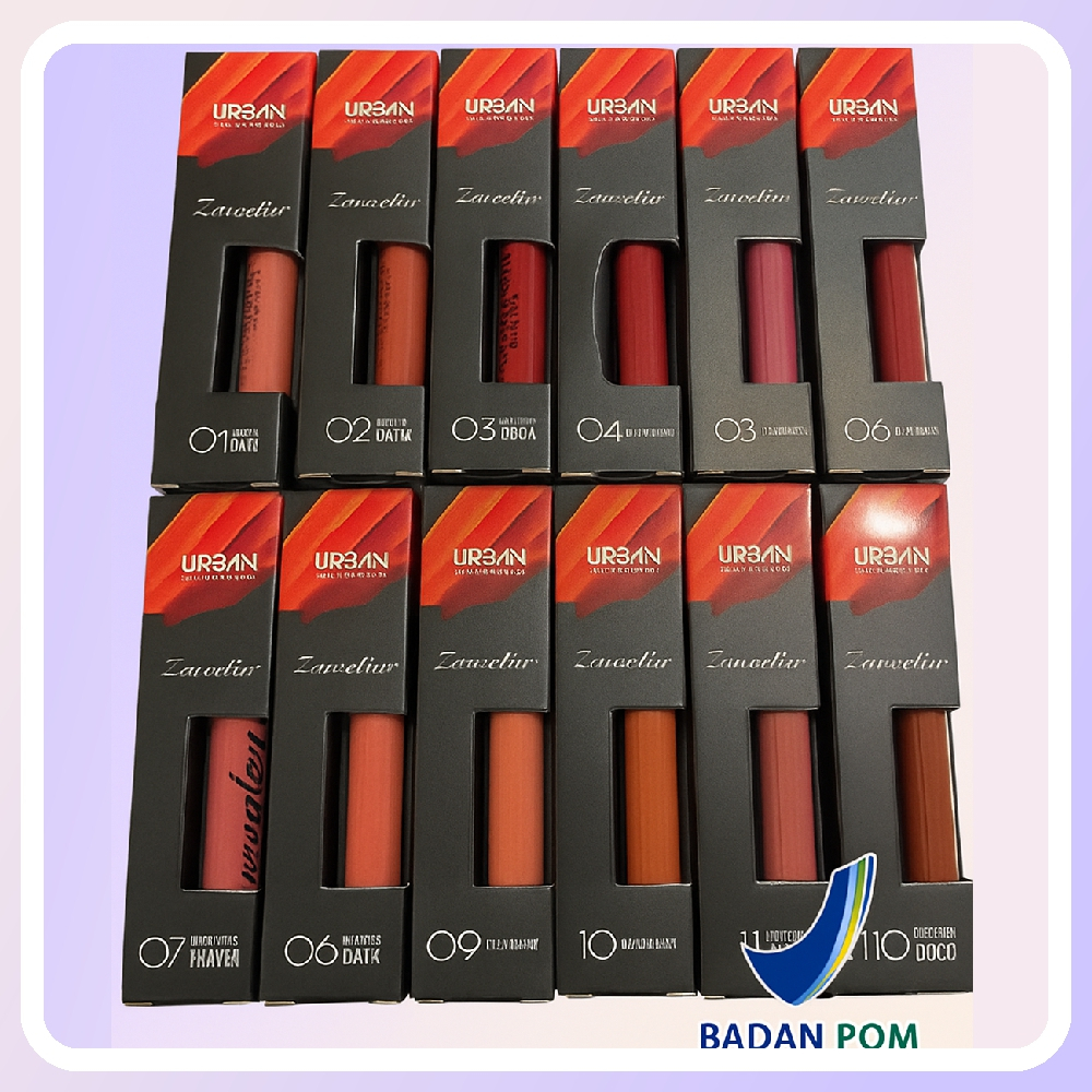 Jual ORIGINAL ZENCOLOR Urban Lip Cream Matte Moisturizer Liquid Lipstik ...
