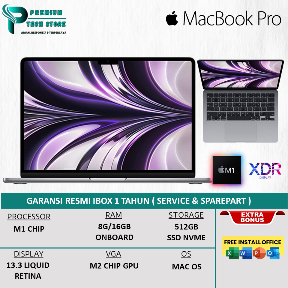 Jual Macbook Pro M1 MYDA2 M1 16GB 512GB RETINA MACOS SEKEN ORIGINAL ...