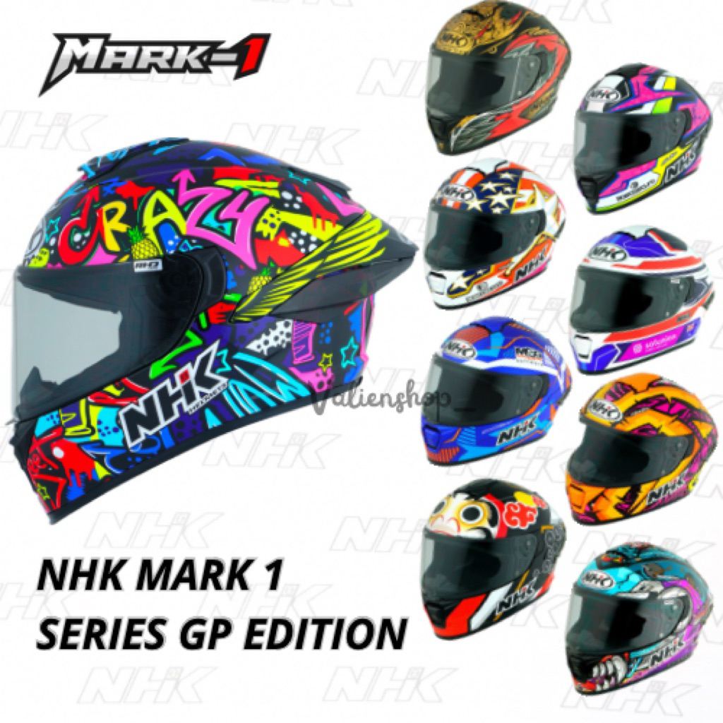 Jual NHK MARK 1 SERIES GP EDITION ORIGINAL / RHD LENS HELM FULL FACE ...