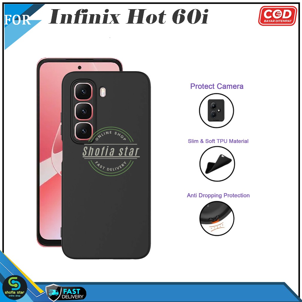 Jual Promo Case Infinix Hot 60i 60 60 Pro Softcase Slim Black Protect ...