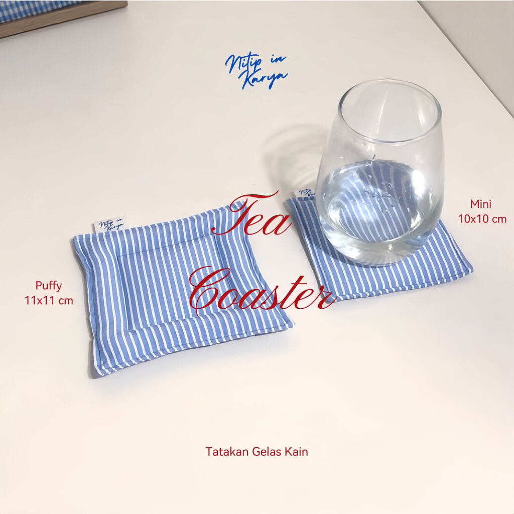 Jual Tea Coaster - Puffy | Tatakan Gelas Kain | Coaster Aesthetic ...