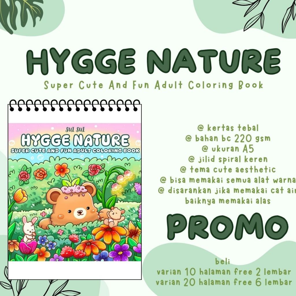 Jual Hygge Nature Coloring Book Buku Mewarnai Anak Remaja Dewasa Murah ...