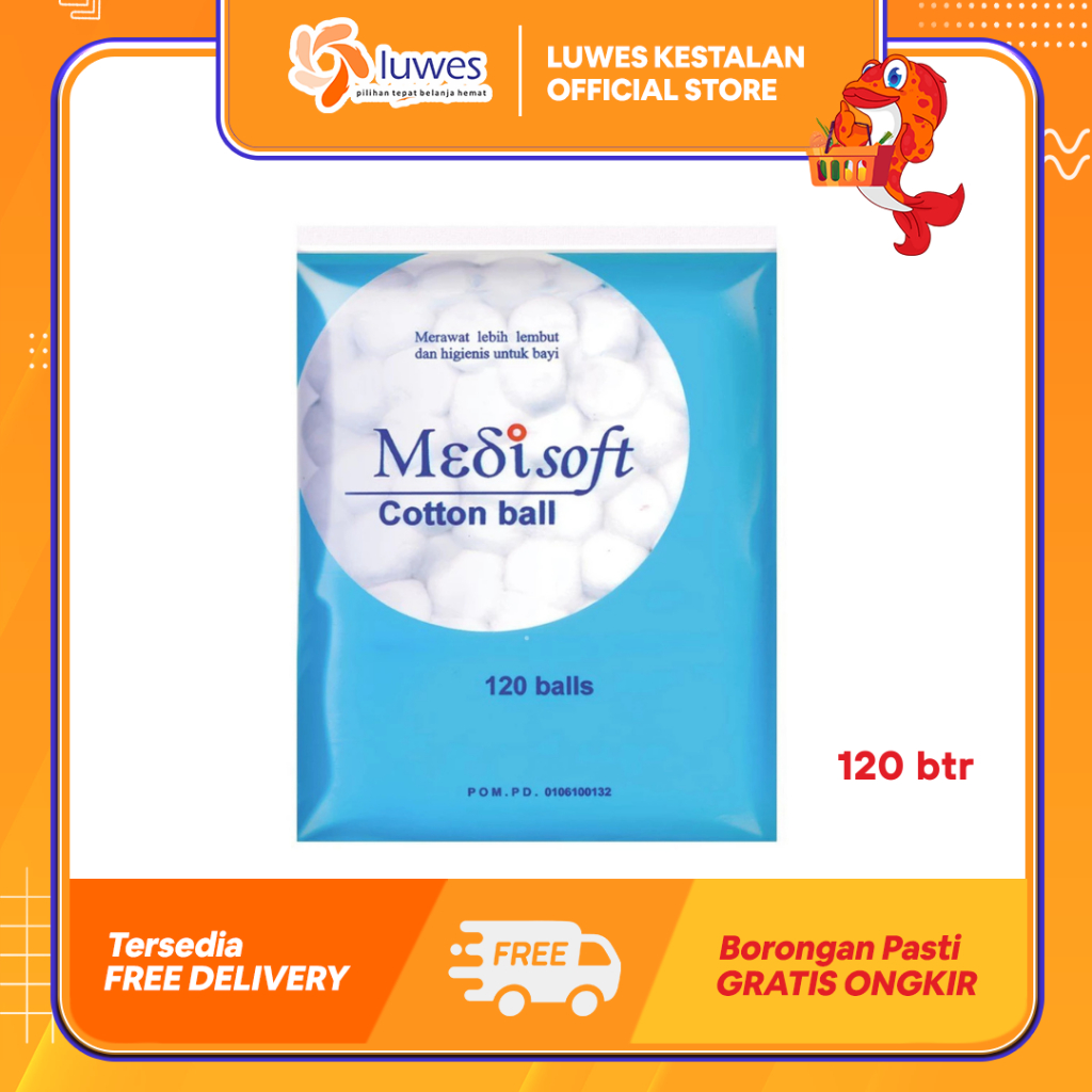 Jual MEDISOFT COTTON BALL 120 BALLS (75 GRAM) | Shopee Indonesia