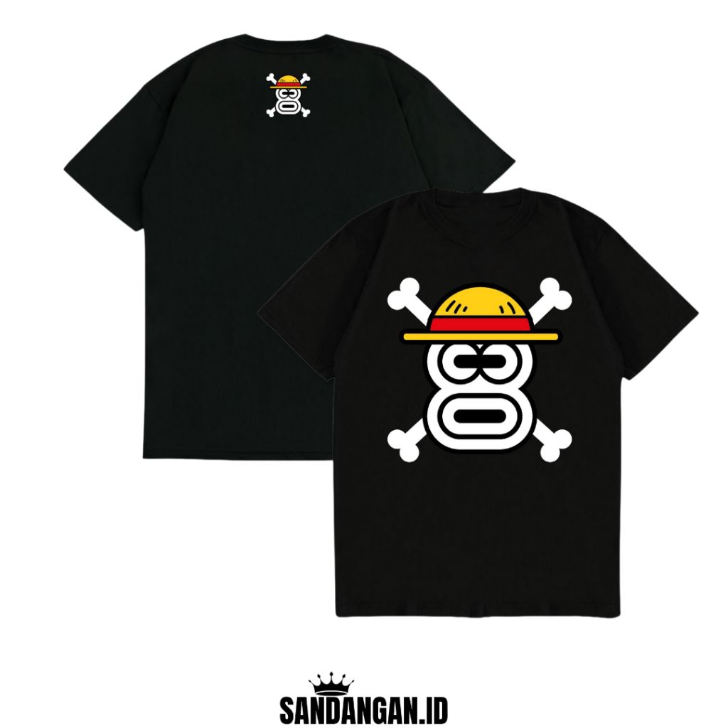 Jual T-SHIRT KAOS ONE PIECE MUGIWARA HUT RI 80 COMBED 24S MUGIWARA FLAG ...