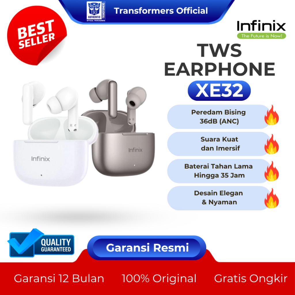 Jual Transformers x Infinix XBuds N4 Pro | Infinix TWS XE32 Earphone ...