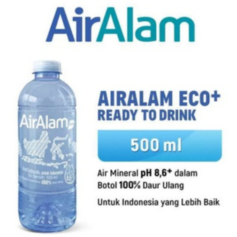 Jual AirAlam Eco+ ukuran 500ml per karton isi 12 botol - Air PH Tinggi ...