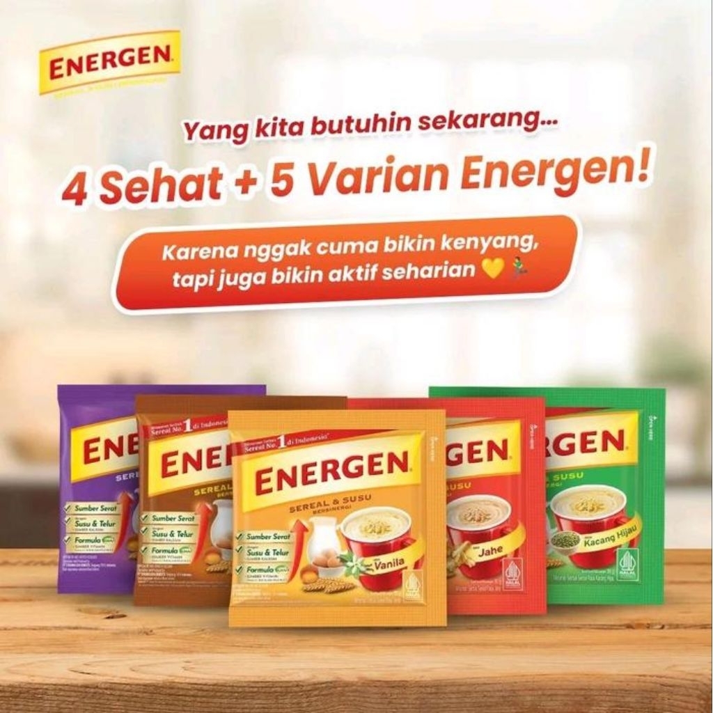 Jual Energen minuman susu sereal tersedia berbagai varian rasa (1rc ...