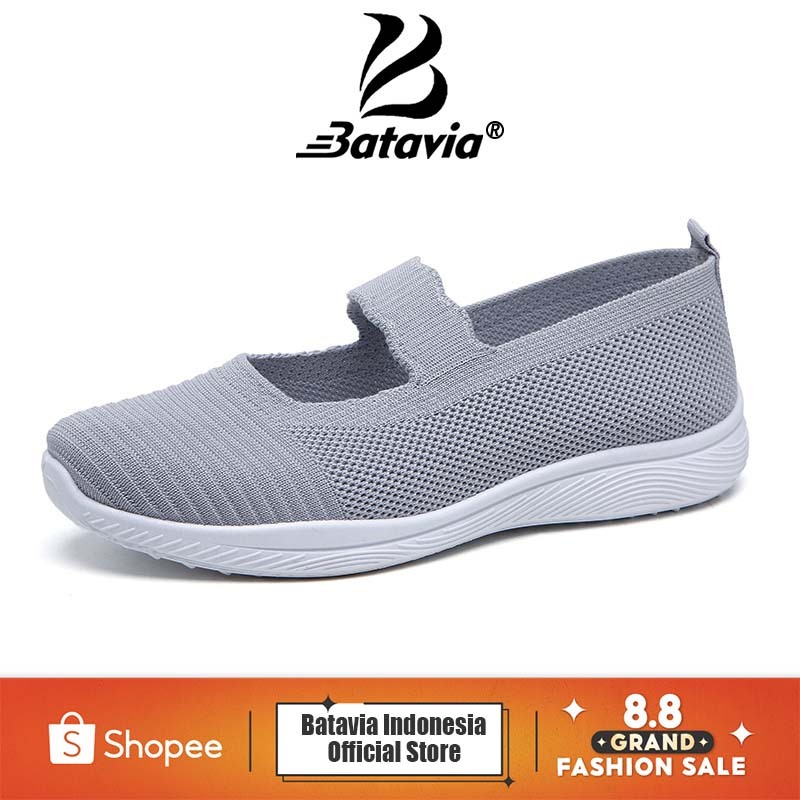 Jual Batavia Baru Sepatu Datar Fashion Ibu Sepatu Bernapas Lembut dan ...