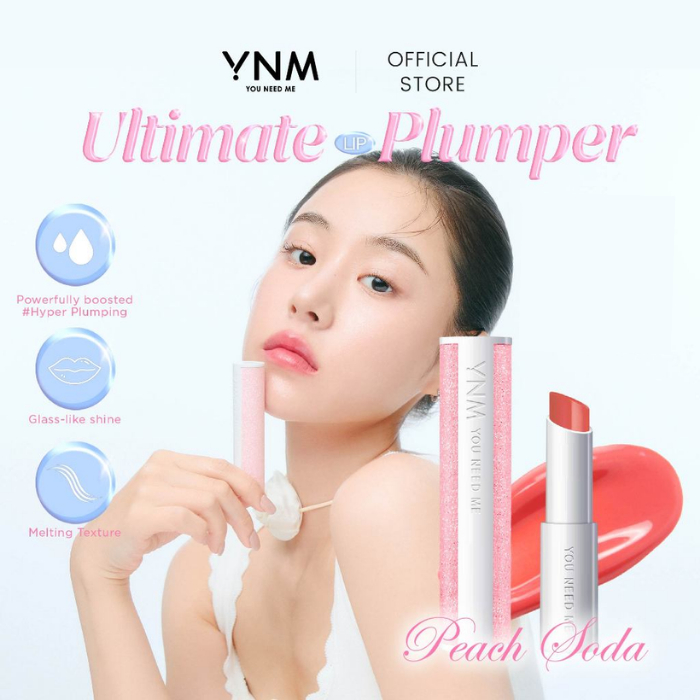 Jual YNM Ultimate Lip Plumper Peach Soda Lip Gloss Korea Efek Plumping | Warna Peach Natural ...