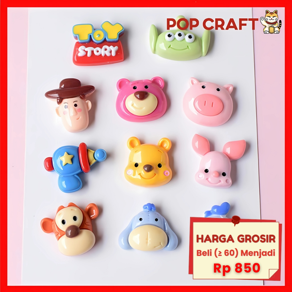 Jual PC Stiker 3D Resin Clay Lucu Karakter Toy Story Untuk DIY Dompet ...