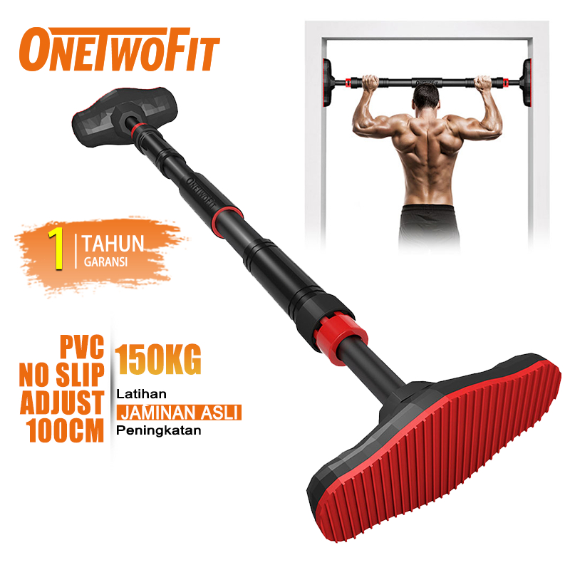 Jual OneTwoFit Adjustable Door Pull up Bar Heavy Steel Muscle Training ...