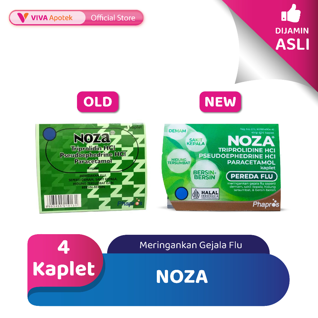 Jual Noza untuk Meringankan Gejala Flu (4 Kaplet) | Shopee Indonesia
