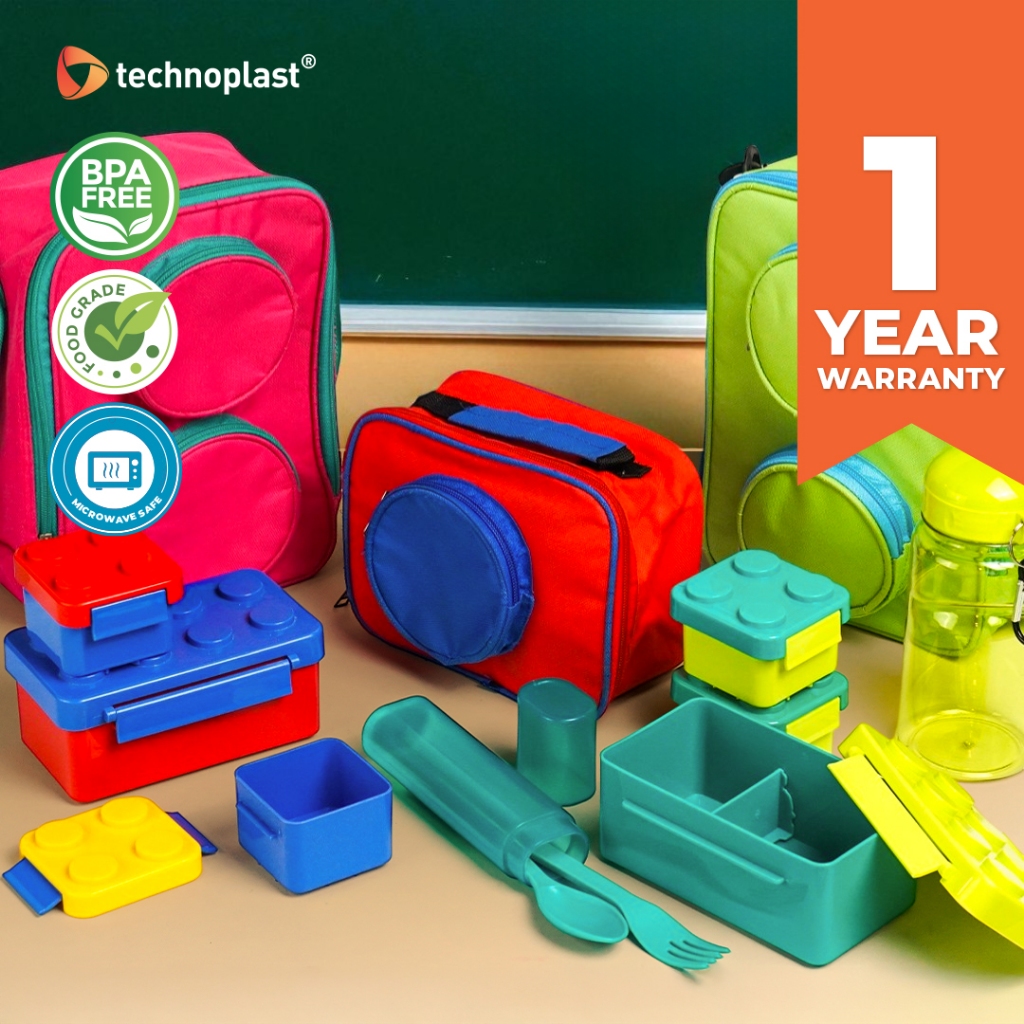 Jual Technoplast Big Block Set Tas Bekal Makan Anak Anti Tumpah | Kids ...
