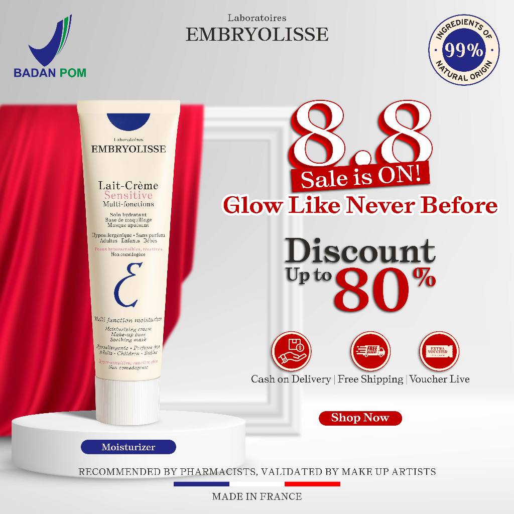 Jual Embryolisse Lait-Creme Sensitive 100ml 7 IN 1 Pelembab Moisturizer ...