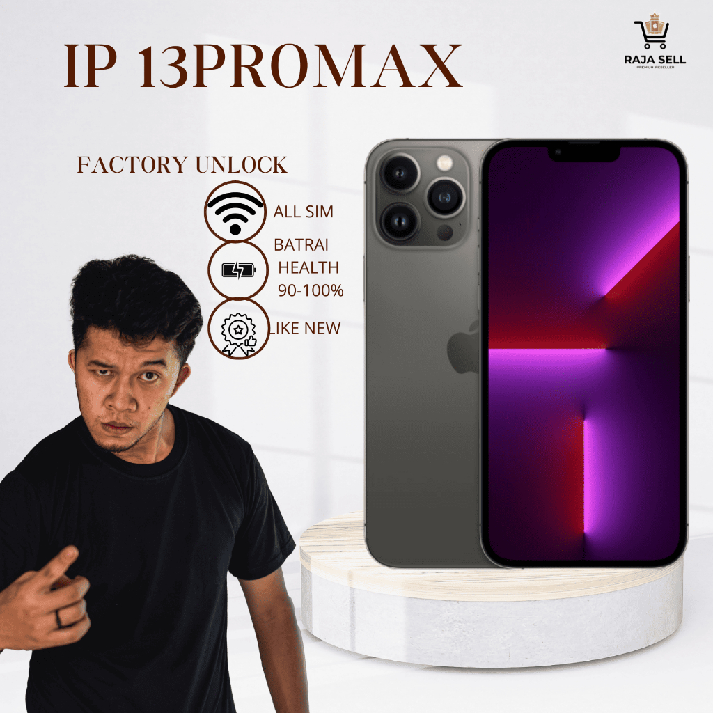 Jual iPhone 13 Promax 128GB 256GB Second Fullset Mulus Bergaransi Imei Aman All Provider Support ...