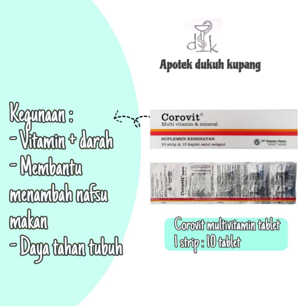Jual Corovit tab ( 1 strip 10 tablet ) | Shopee Indonesia