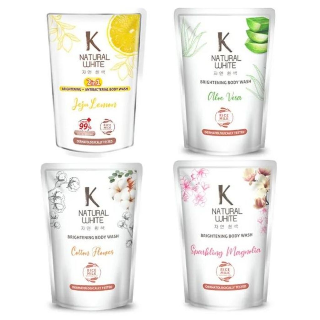 Jual K Natural White Sabun mandi cair 400ml - Aloe Vera - sparkling ...
