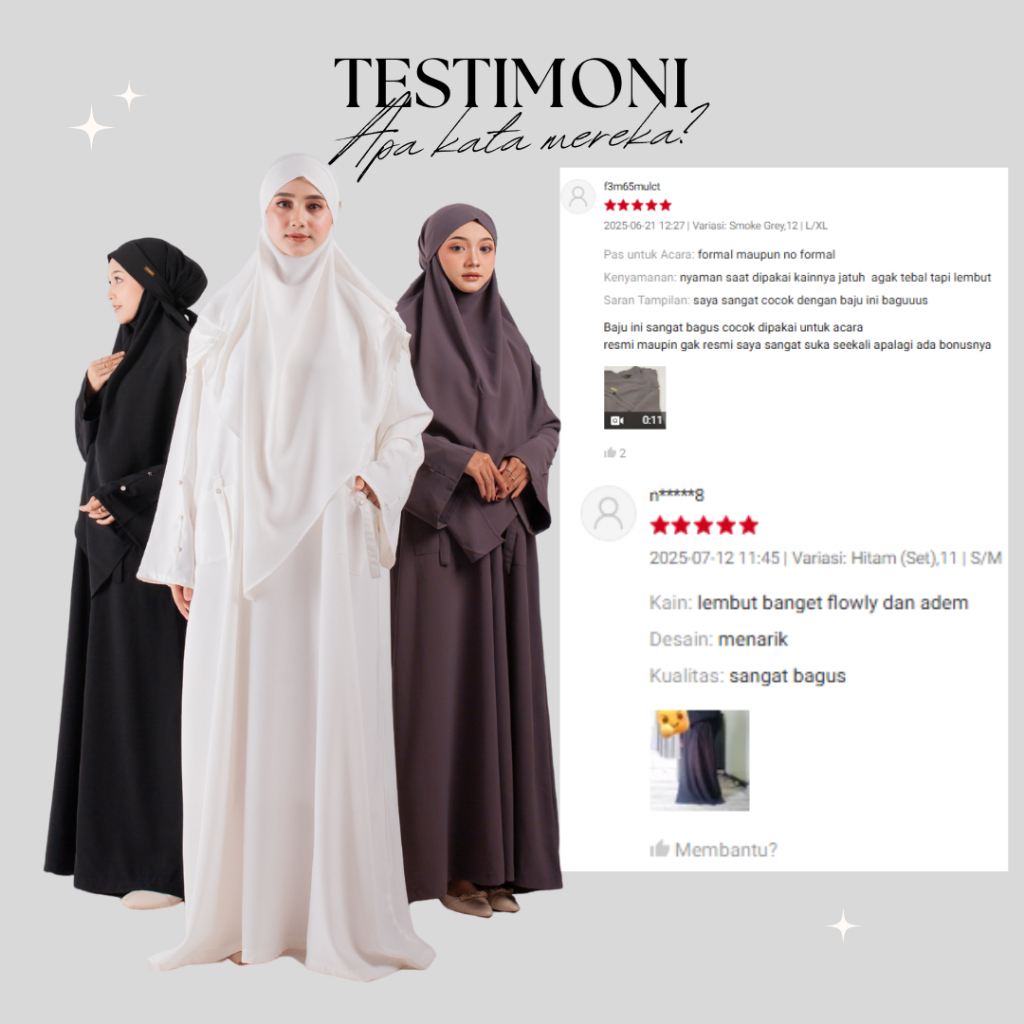 Jual Gamis Umroh Syari Anti UV Khadija Series ( Putih ) / Abaya Turkey By Dthree | Shopee Indonesia