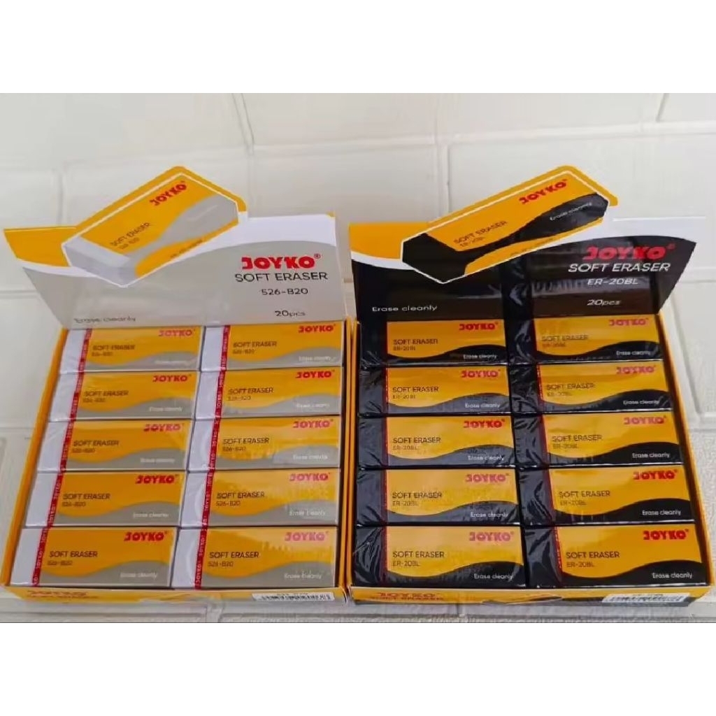 Jual Penghapus Pensil Joyko Putih / Hitam 526-B20 | Shopee Indonesia