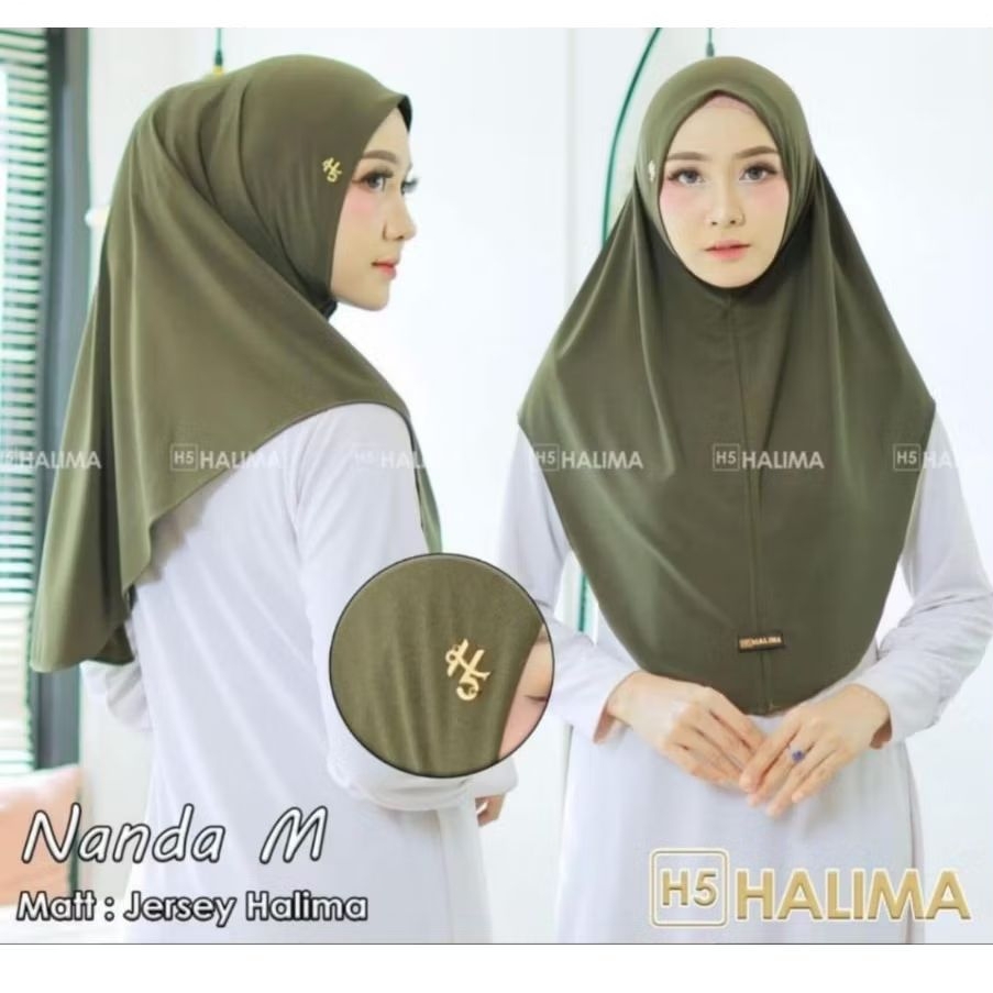 Jual HALIMA _ HIJAB INSTAN BERGO JERSI NANDA LC DAN POLOS MALAY SIZE M NONPET | Shopee Indonesia