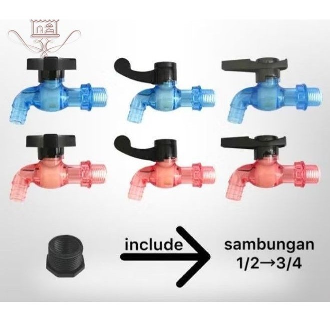 Jual Kran PVC Transparan VCCW 2 Arah Tembok/ Engkel/Baling / Topi ...