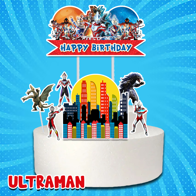 Jual cake topper ulang tahun ULTRAMAN/hiasan kue ULTRAMAN XTRA | Shopee ...