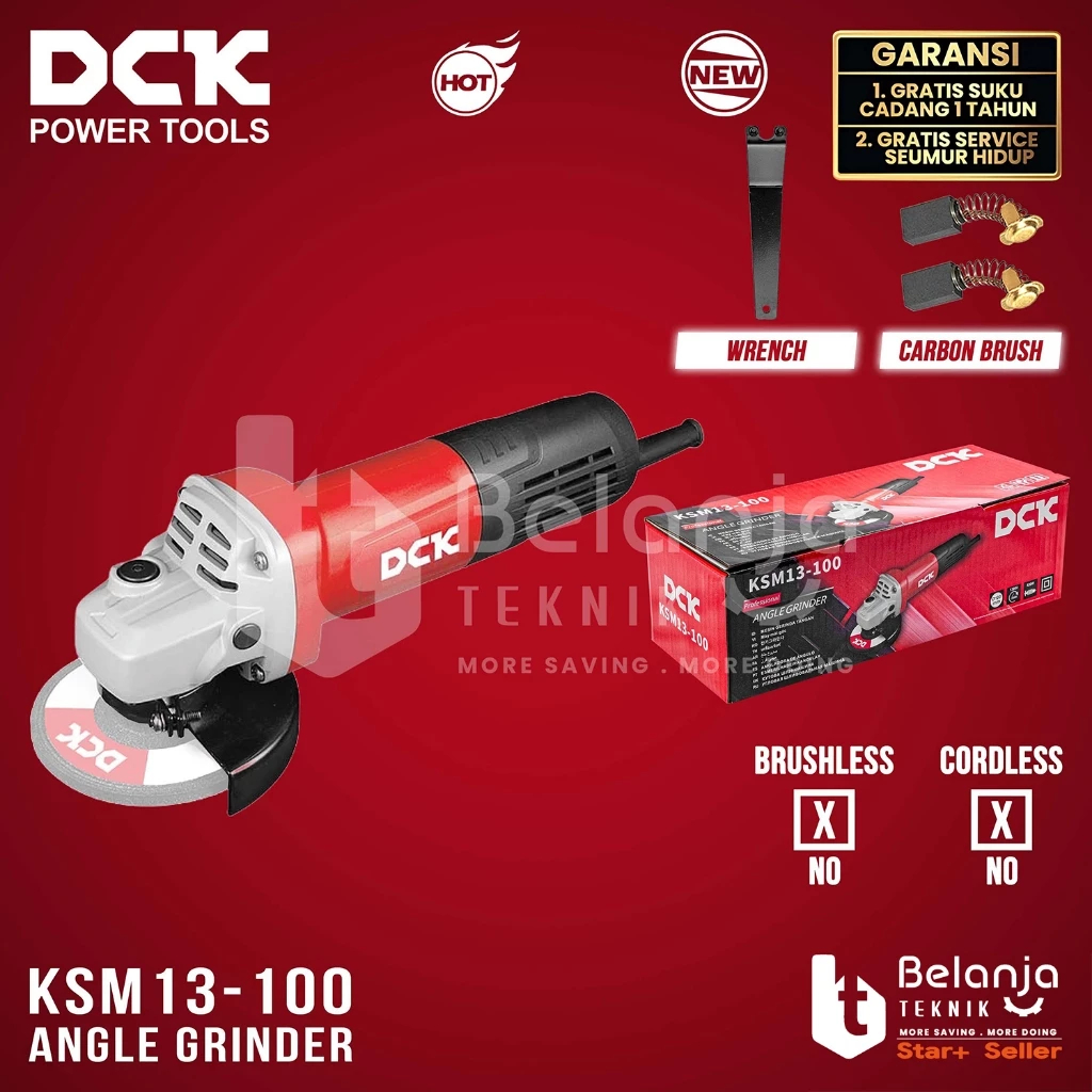 Jual DCK Mesin Gerinda Tangan 4 Inch KSM13-100 Angle Grinder 820 Watt KSM 13 100 KSM13 100 ...