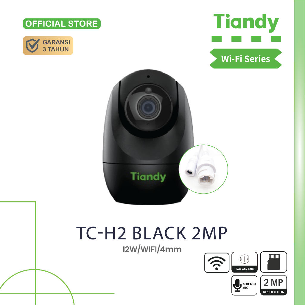 Jual Kamera CCTV Tiandy TC-H2 2MP Hitam Spec:I2W/WIFI/4mm Indoor ...