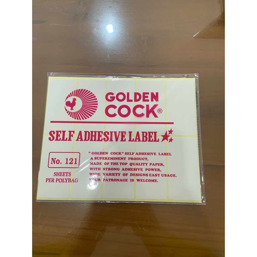 Jual GOLDEN COCK Label No. 121 - Self Adhesive Label 121 - Sticker ...