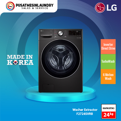 Jual Washer LG 24 Kg Tipe F2724SVRB Mesin Cuci 24 Kg Bisa Proses Bedcover Jumbo | Shopee Indonesia