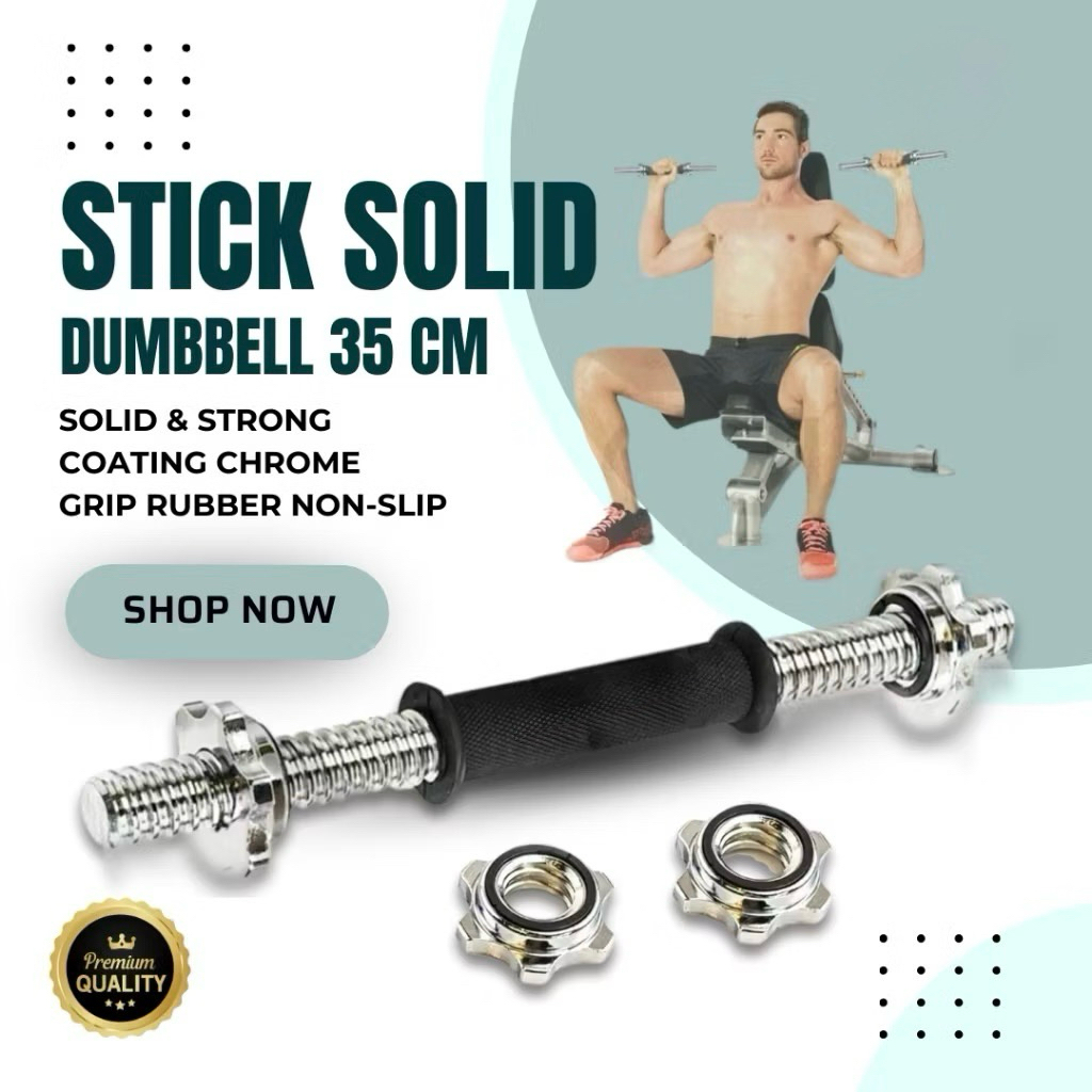 Jual POTENCE Stick Pendek Lurus Barbel Dumbell Barbell Stick Solid ...