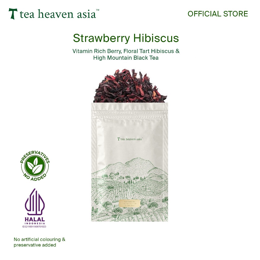 Jual Tea Heaven Strawberry Hibiscus Black Tea 40gr | Shopee Indonesia