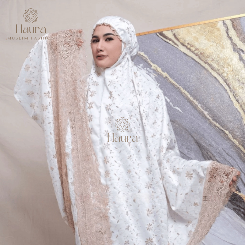 Jual HAURA - Mukena Dewasa Sutra Milo Pradaa Full Bordir Import Mewah ...