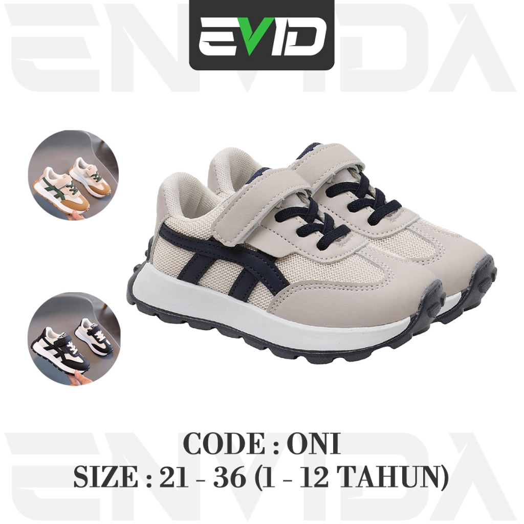 Jual EVID - Sepatu Anak Laki-laki Sneaker Casual Velcro Premium Premium ...