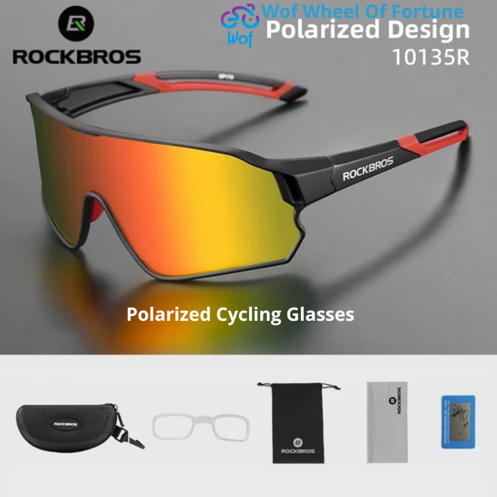Jual ROCKBROS 10135R Kacamata Sepeda Polarized Bike Lari Sport Sunglasses | Shopee Indonesia