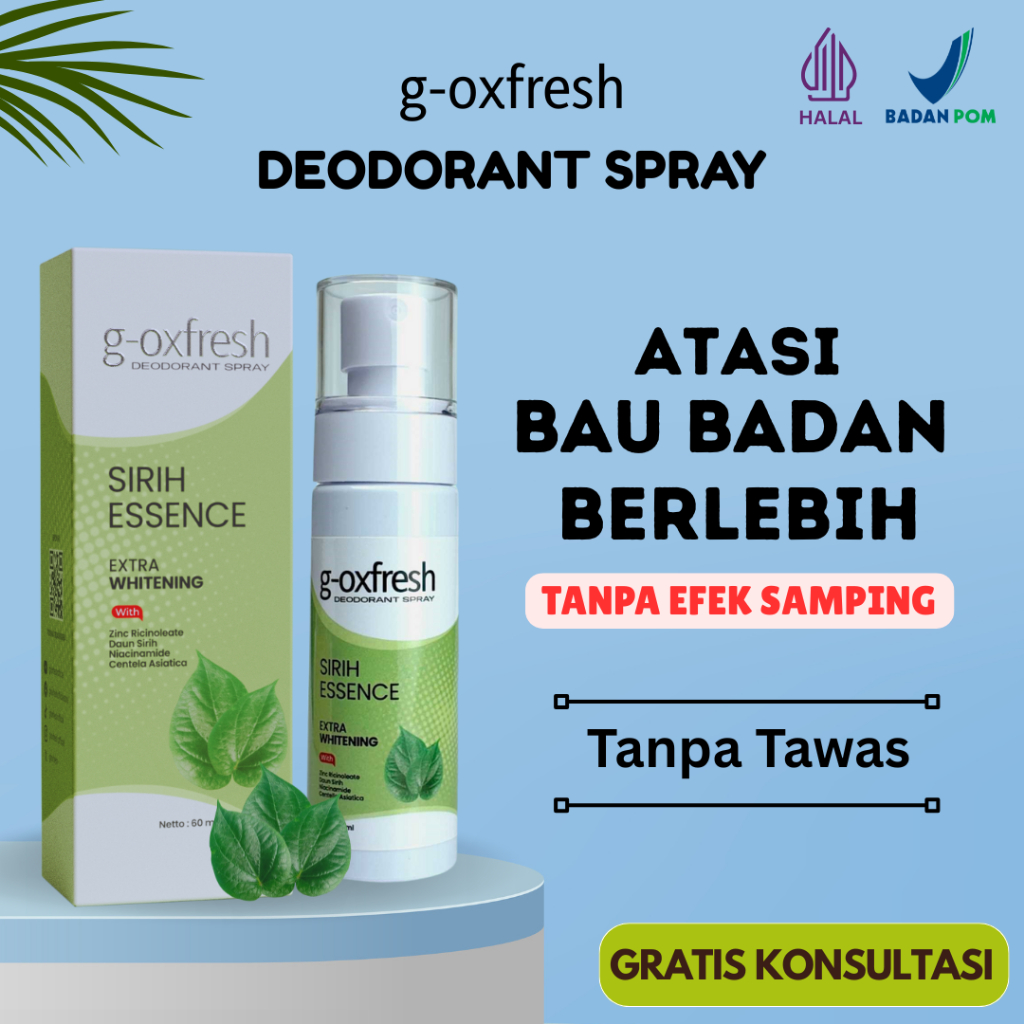 Jual GIOXFRESH - Deodorant Spray SIRIH UNISEX 60 ML Ampuh Atasi Bau ...
