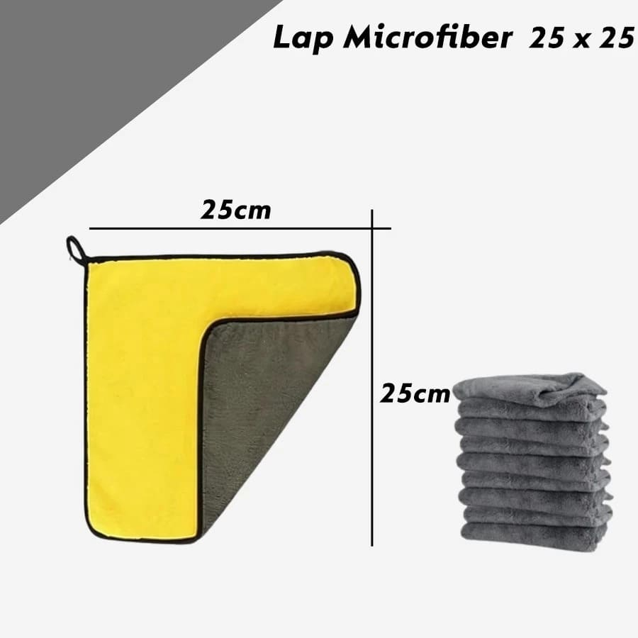 Jual Kain Lap Microfiber 25x25 cm kain lap Serbaguna Dapur Kendaraan ...