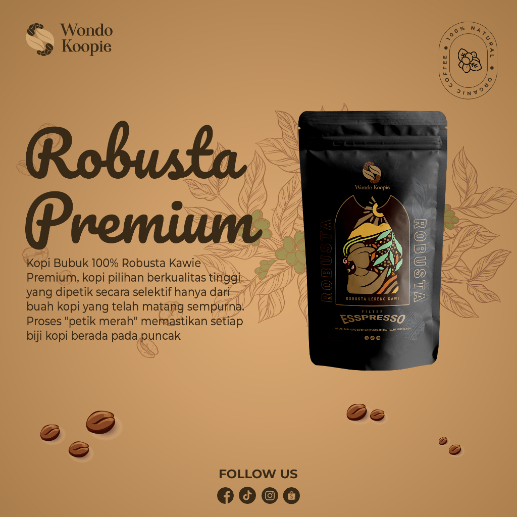 Jual WONDO KOOPIE Robusta Premium 200 Gr | Shopee Indonesia