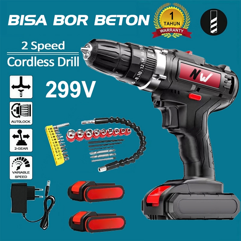 Jual Bor Cordless 399VF 3-in-1 - Mesin Bor & Impact Drill, Baterai ...