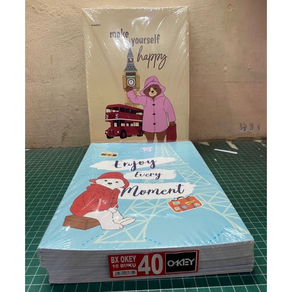 Jual Buku Tulis Merk Okey isi 40 lembar uk. Boxy /panjang(motif acak ...