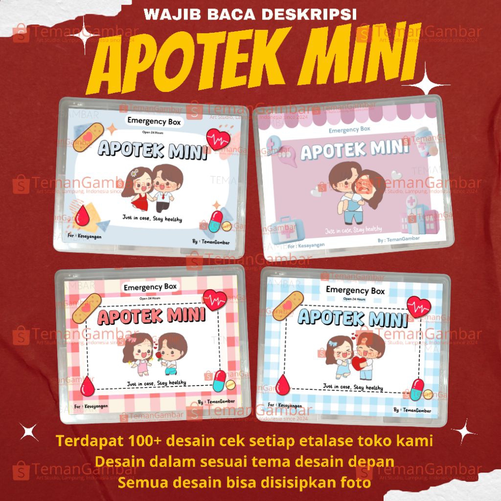 Jual BOX + STICKER APOTEK MINI | DESAIN PART 12 | Shopee Indonesia
