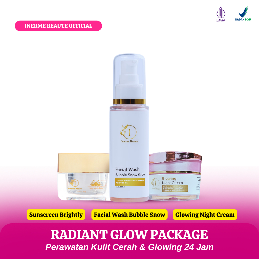 Jual [ Paket Radiant ] Inerme Beaute Package 3 in 1 Series - Untuk ...