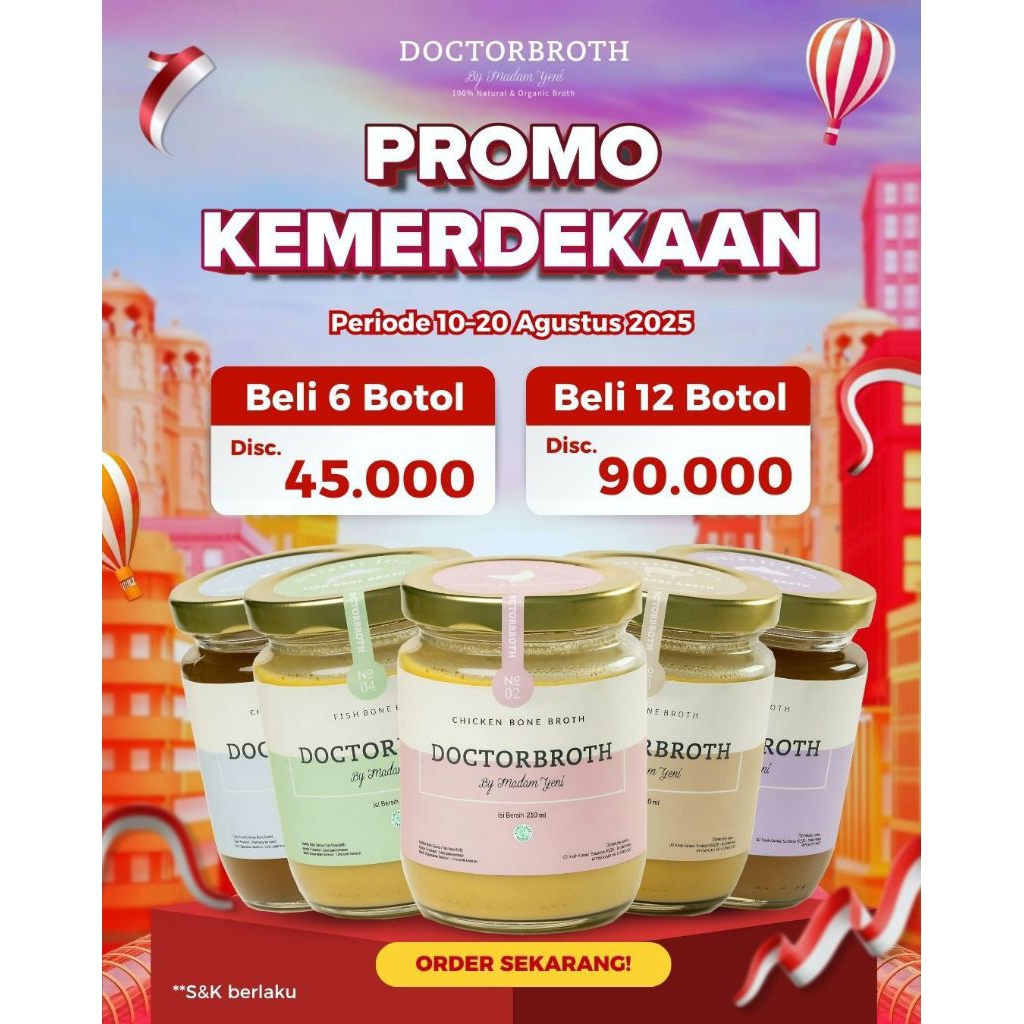 Jual Paket Bapil ( Batuk Pilek) Flu - 6 Jar- Kaldu Tulang- Doctor Broth ...