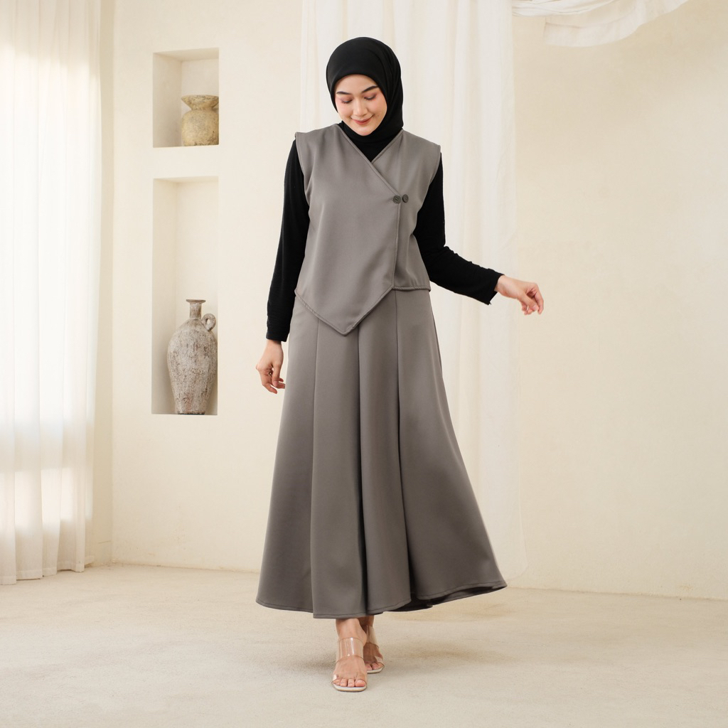 Jual Naomi Vest Set - Set Blazer Wanita - Vest Outer Set - Setelan Rok ...