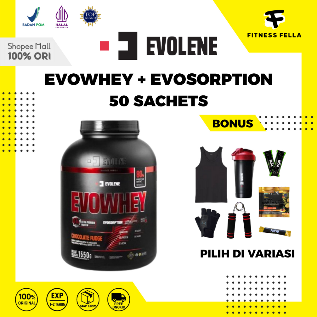 Jual Evolene Evowhey Evosorption 1550gr 50 Servings / 50x sajian ...