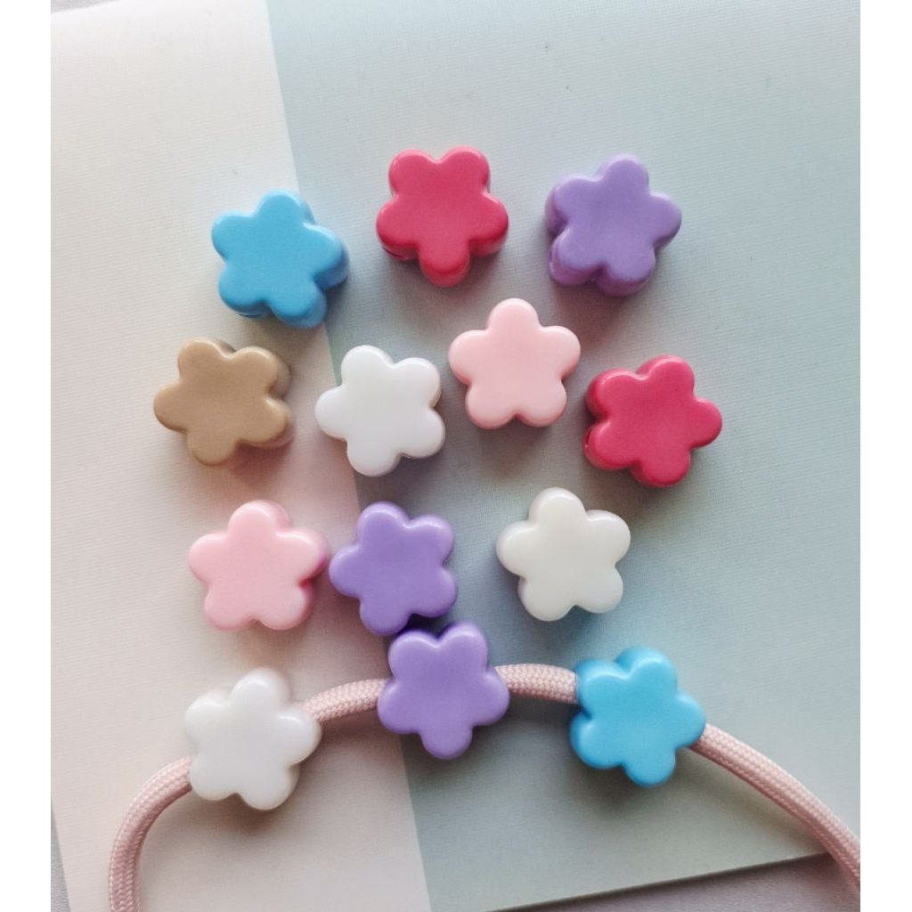 Jual 10 pcs manik bunga lubang besar 3mm | Shopee Indonesia