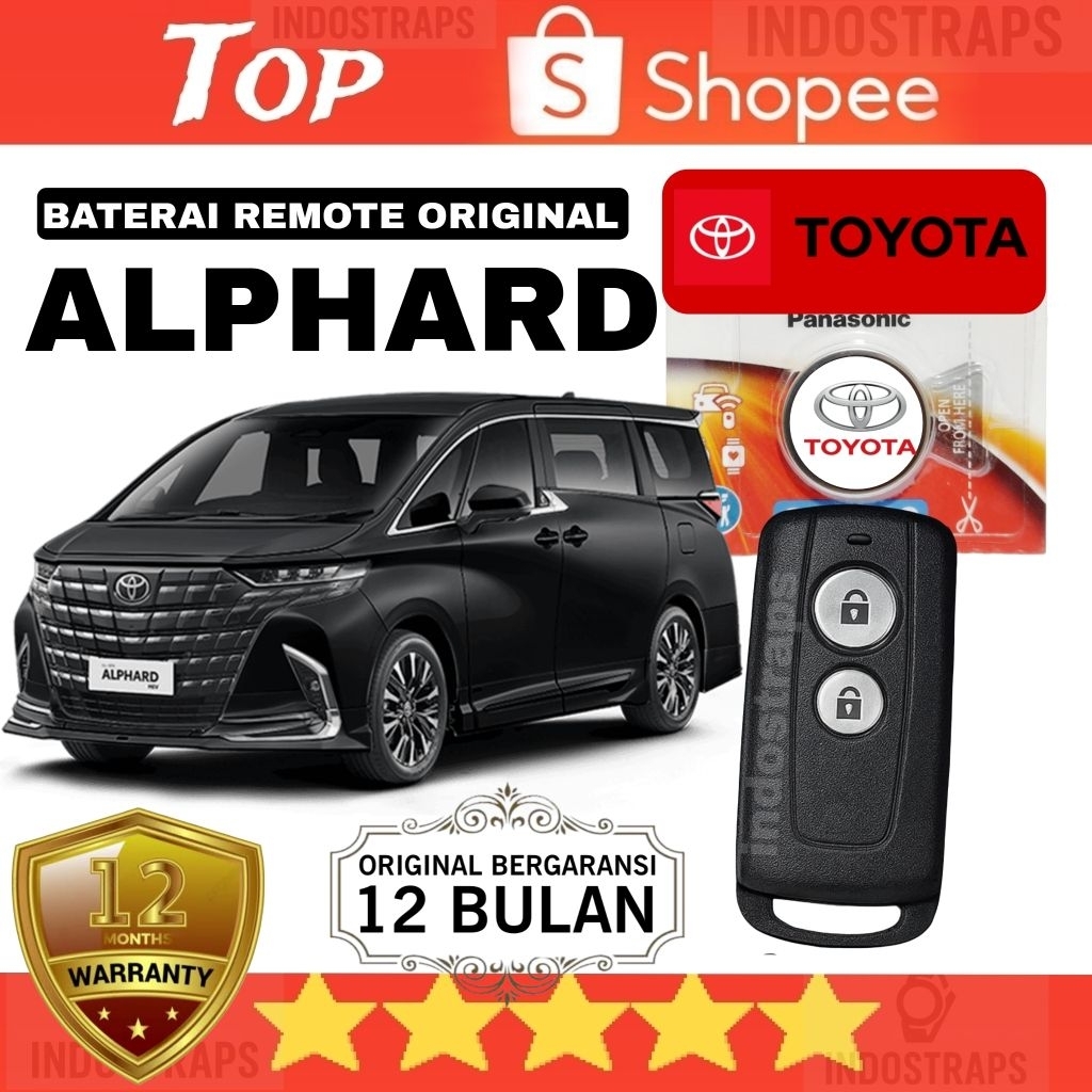 Jual Baterai remote mobil Toyota Alphard original bergaransi 12 bulan ...