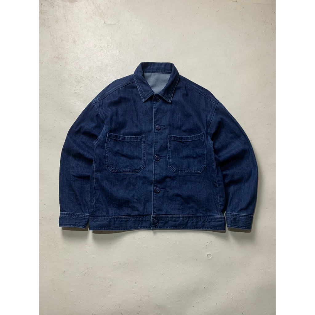 Jual GU Denim Chef Jacket | Shopee Indonesia